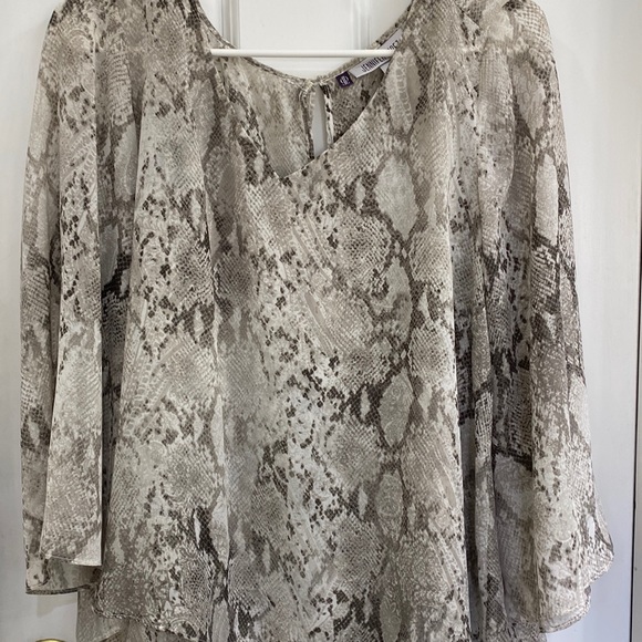 Jennifer Lopez | Tops | Sheer Snake Skin Appearance Too By Jennifer ...